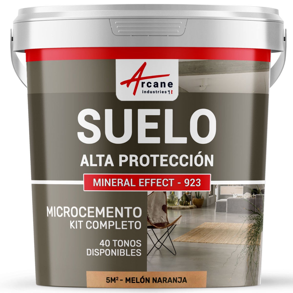 Microcemento para suelos interiores: alta protección - 5 m² (en 2 capas ...