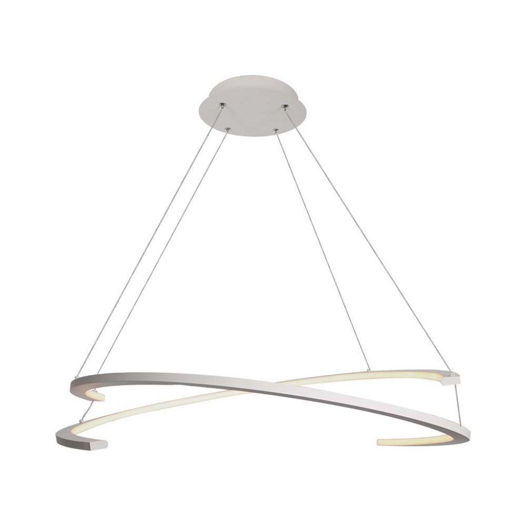 Là¡mpara Colgante LED con 2 Crescent 48W Color Blanco 80*120cm 3000K ...