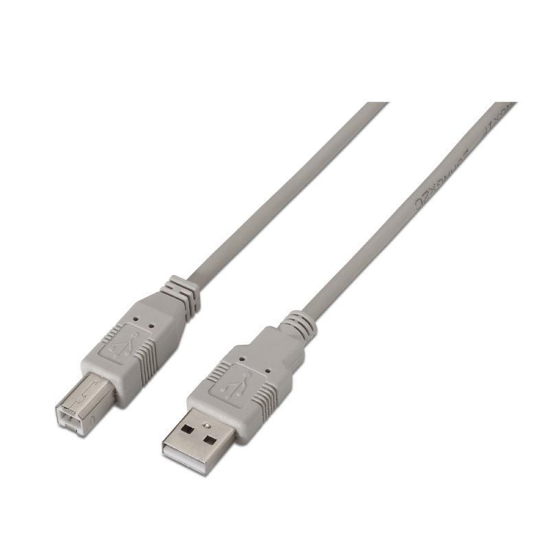 AISENS A101-0001 CABLE USB 1 M 2.0 USB A USB B BEIGE | Leroy Merlin