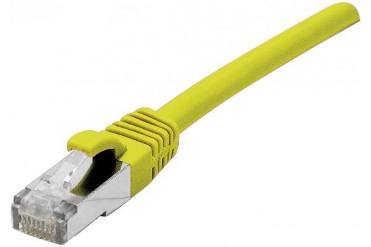 CONECTICPLUS Câble rj45 cat 7 surblindé jaune 3m | Leroy Merlin