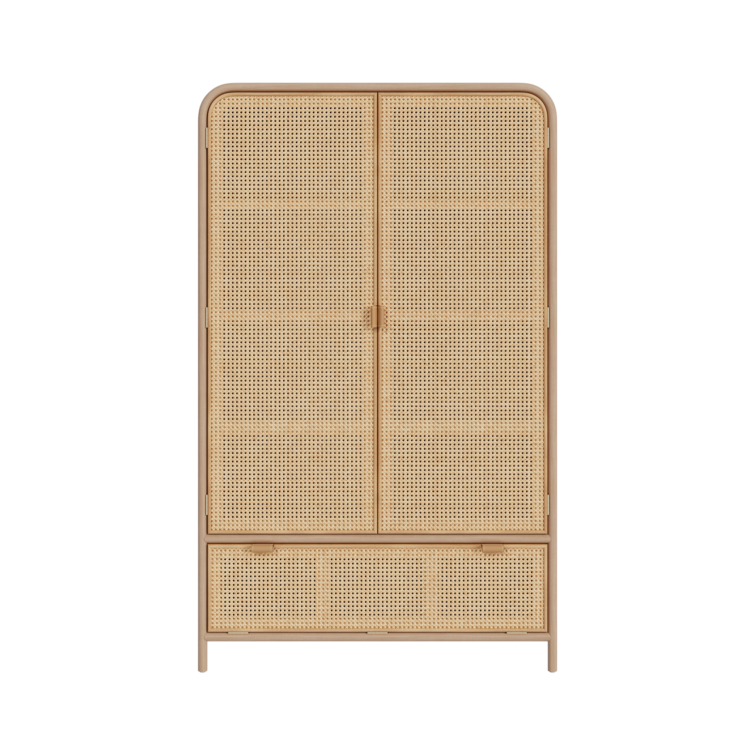 Armadio in pino massiccio e teak, 2 ante e 3 ripiani - Alata | Leroy Merlin