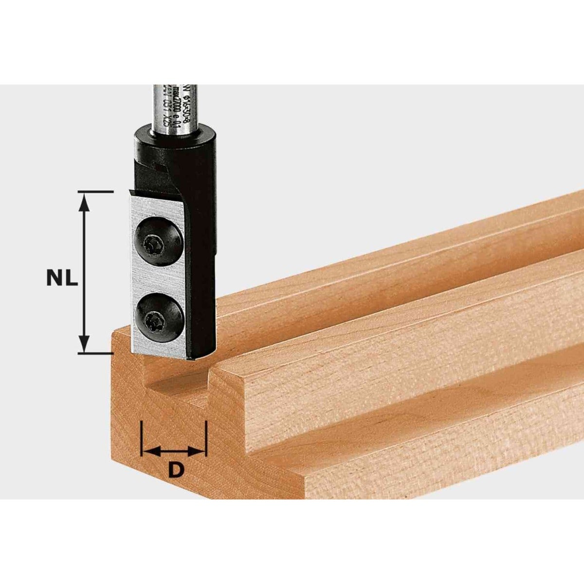 Festool - Fraise à rainurer avec plaquettes réversibles HW S8 D10/25 WP ...