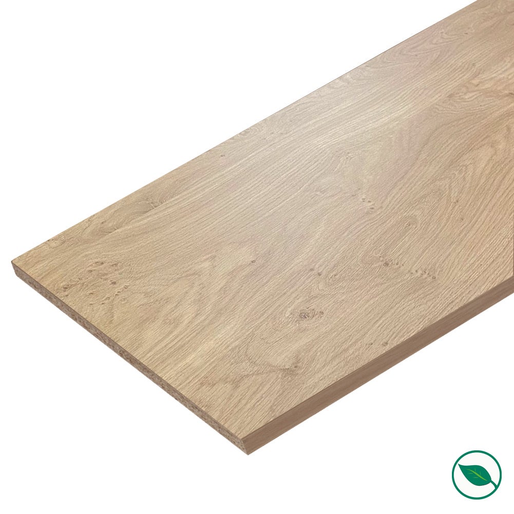 Tablette mélaminé chêne français 2500 x 400 x 18 mm - PEFC 75% | Leroy ...