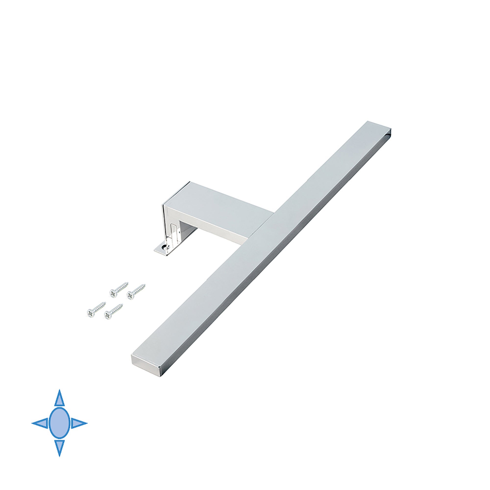 Emuca Aplique LED para espejo de baño, 450 mm, IP44, Luz blanca fría ...