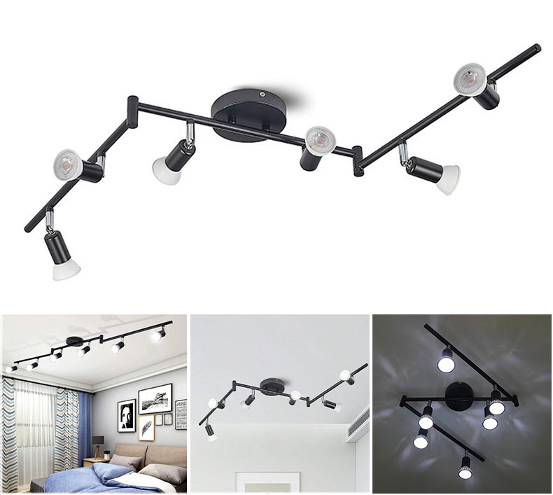 Spot de plafond LED, plafonnier à tête pivotante, spot de plafond ...