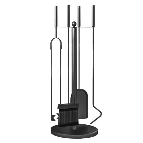 Set de Cheminée 5 Pièces avec Pelle, Balai, Pince, Crochet et Support ...