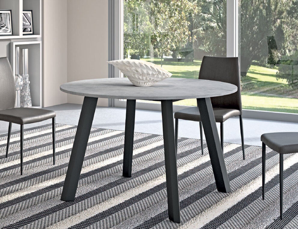 Apollo - Table à manger ronde 120 cm - extensible jusqu'à 180 cm, pieds ...