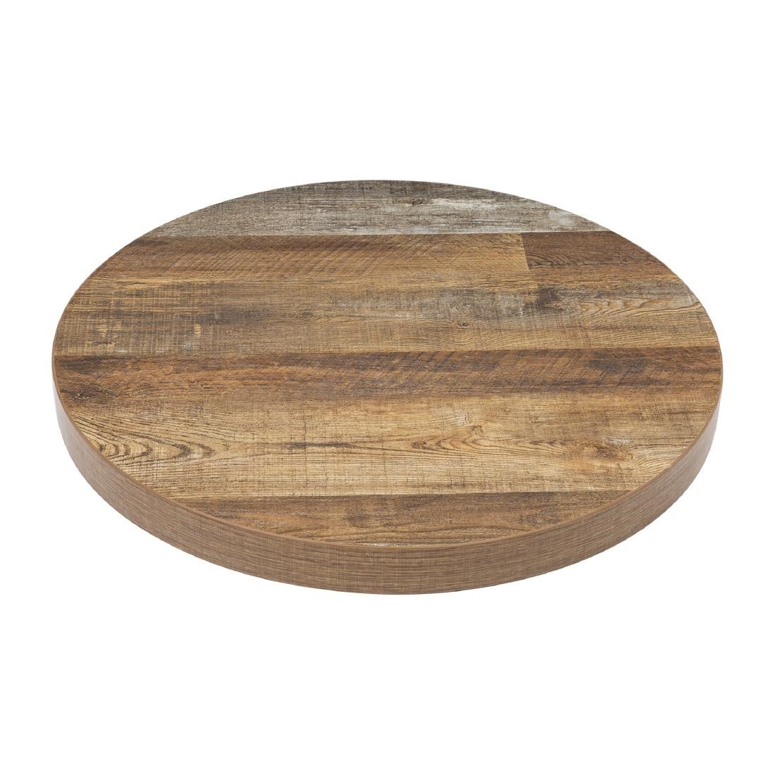 Plateau de Table Rond 600 mm - Effet Bois Vielli - Bolero | Leroy Merlin