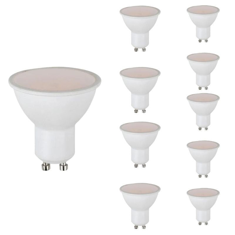 Ampoule LED GU10 4.5W (Pack de 10) - Blanc Chaud 2300K - 3500K - SILAMP ...