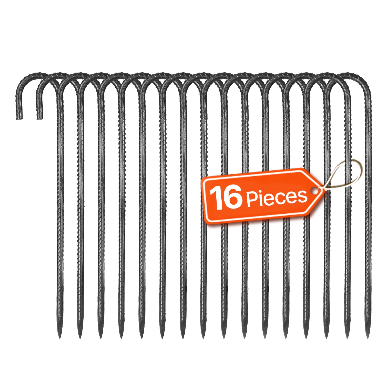 Piquets Armature 40,6 cm, Crochet J, Acier Galvanisé, Lot 16, Ancres ...