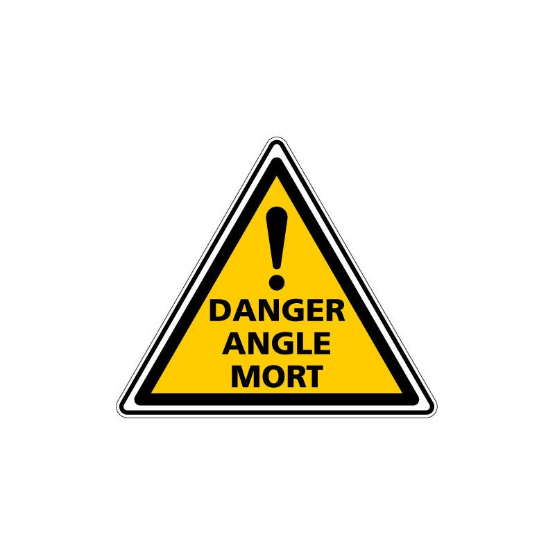 PANNEAU DANGER ANGLE MORT (C1468T) 350 x 350 mm Matière Adhesif | Leroy ...