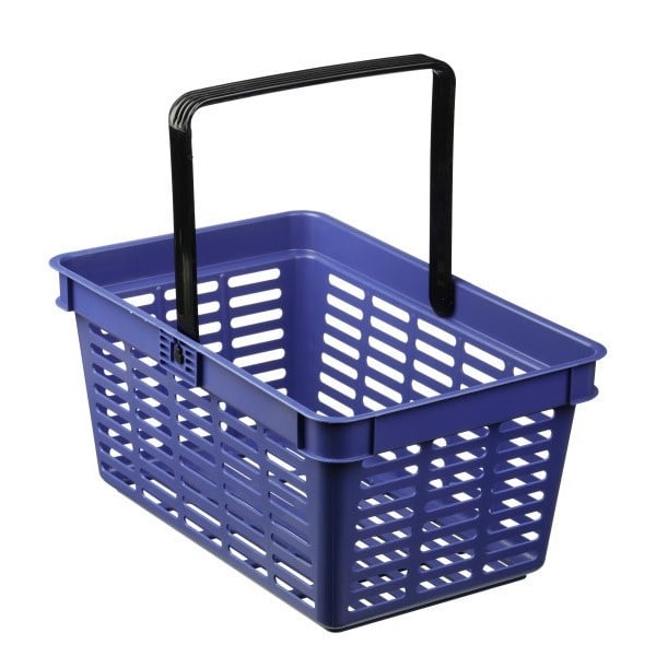 Panier à Provision Bleu 19 litres Shopping Basket | Leroy Merlin
