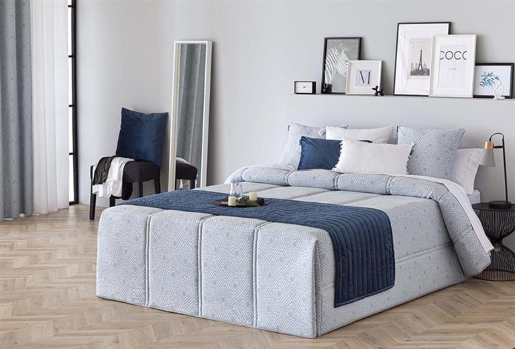 Edredon Conforter Jacquard Cerler Aqua para Cama de 150 cm | Leroy Merlin