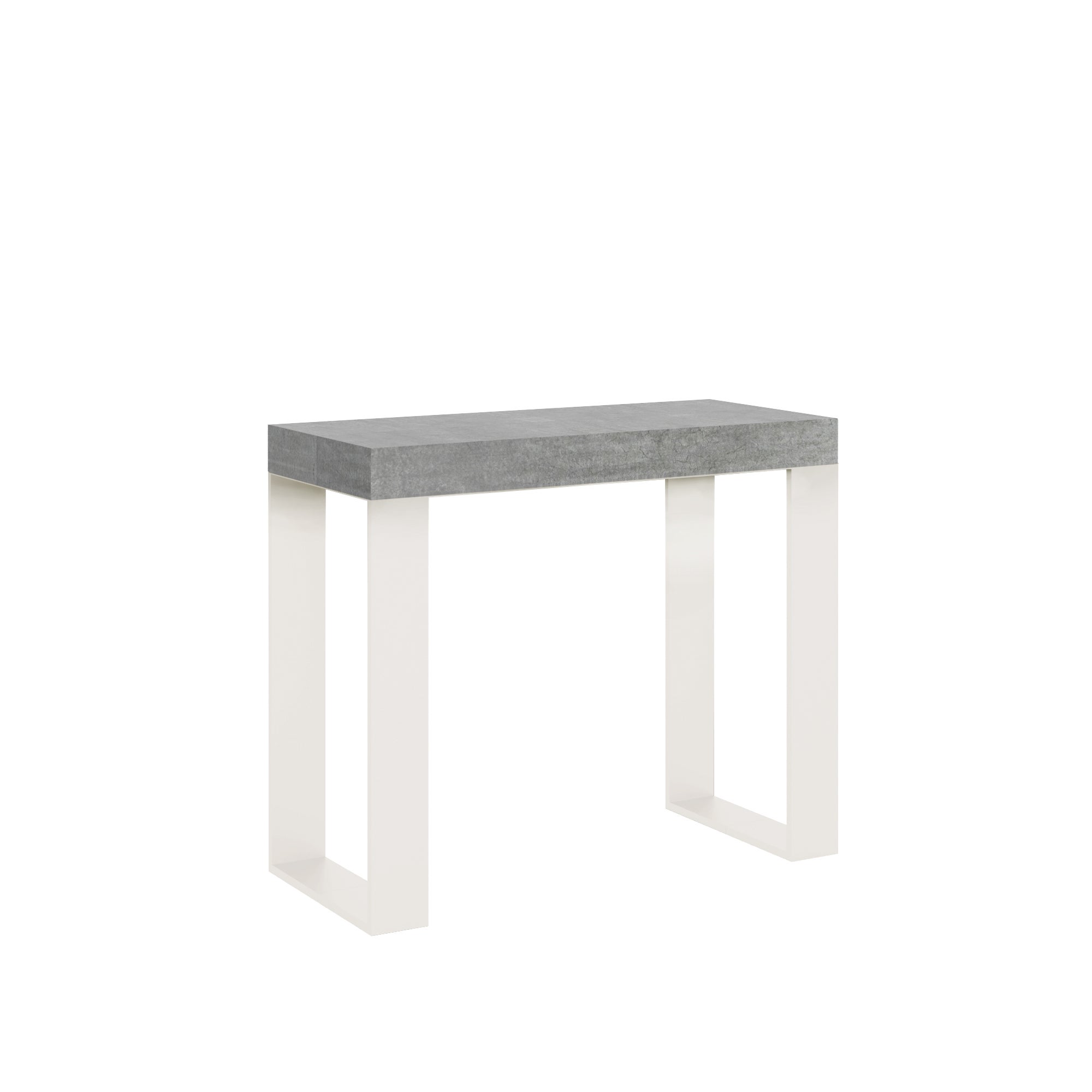 Console Extensible 90x40/300 cm Tecno Noyer cadre Blanc | Leroy Merlin