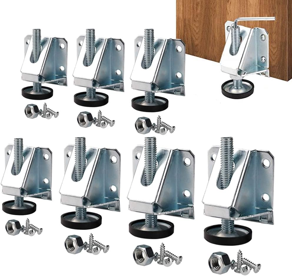 Lot de 8 pieds de nivellement réglables, protecteurs de sol antichoc ...