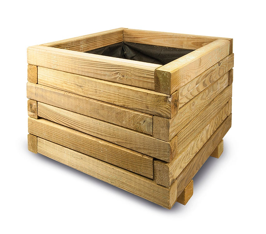 Jardinera Cuadrada 45X45X34 cm de Madera de Pino Tratada / Ideal para ...