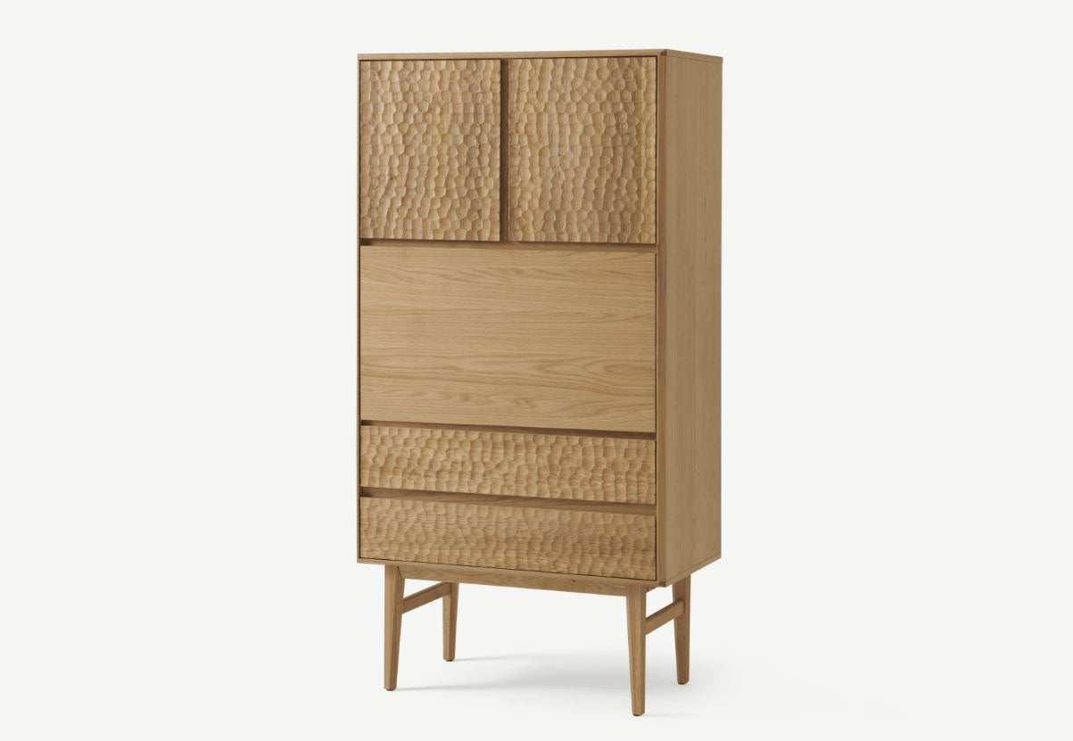 Abbon - bureau en chêne massif naturel - 5 compartiments | Leroy Merlin