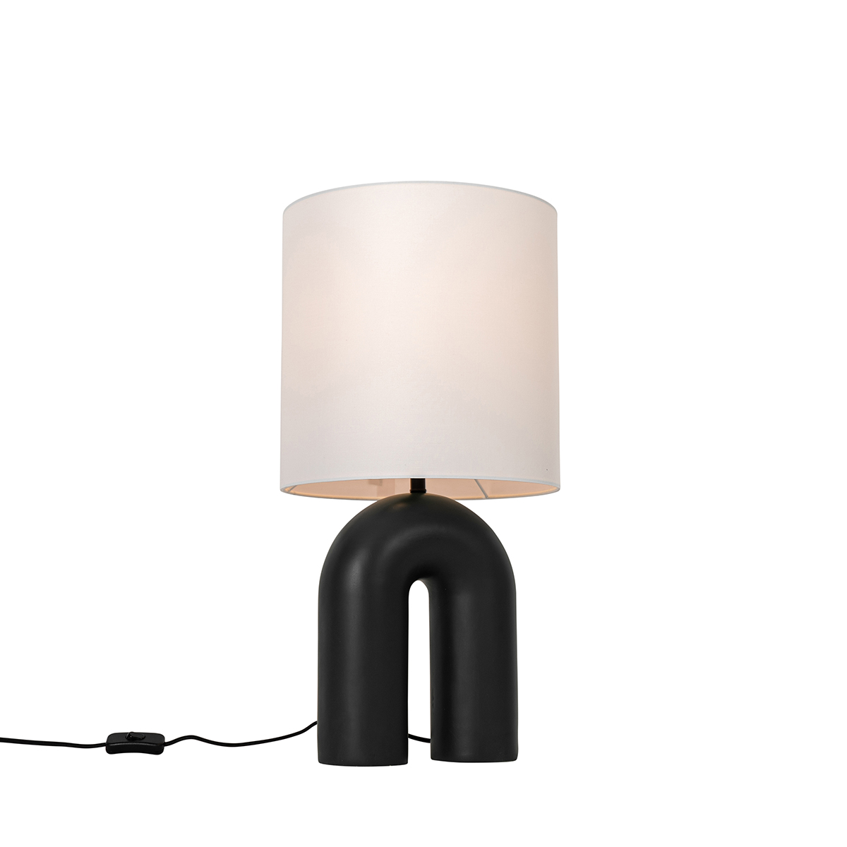Lampe de table lotti - 1 lumière - Ø 30 cm - Noir - Design, Moderne ...
