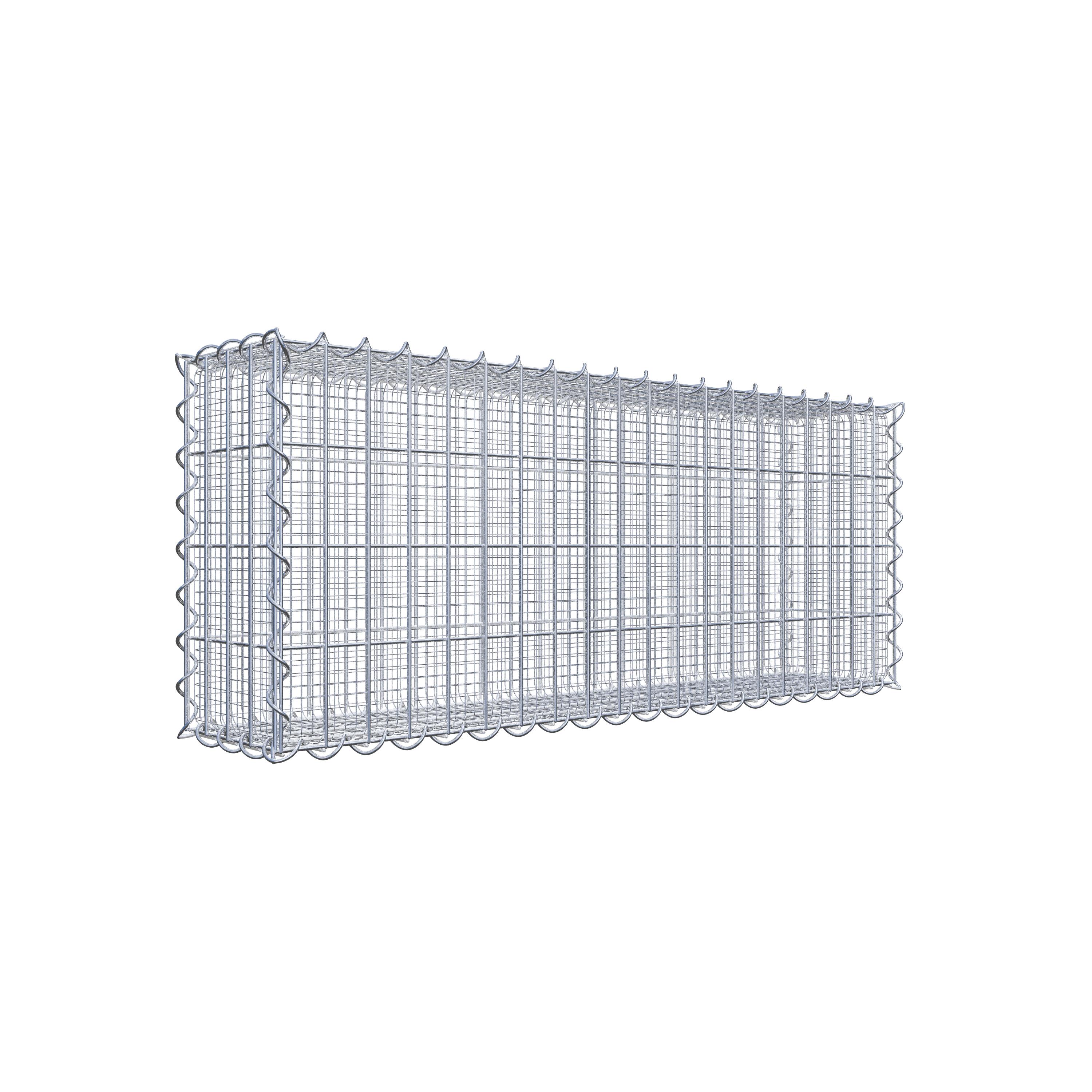 Gabión de grava 100 cm x 40 cm x 20 cm (L x A x P), malla 5 x 10 cm, espiral - Made in Germany ...