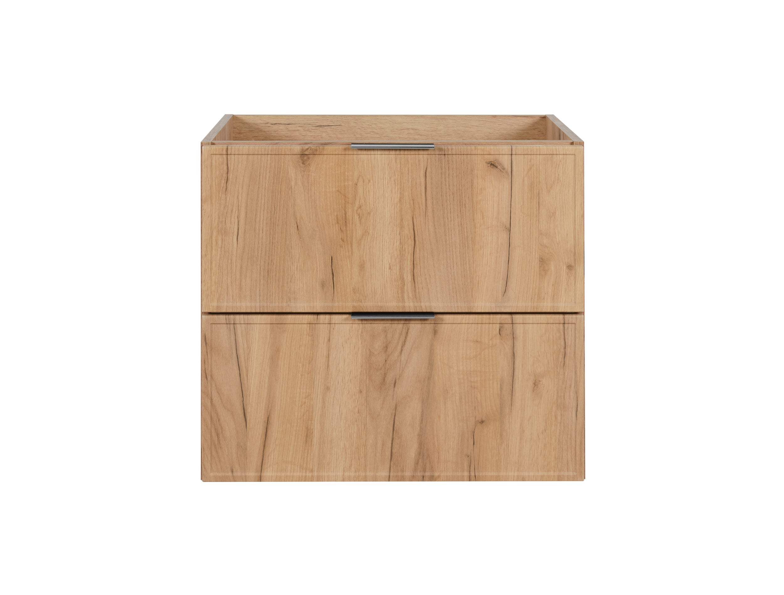 Meuble de salle de bain, Chêne Craft, poignée argentée, 46 x 60 x 57 cm ...