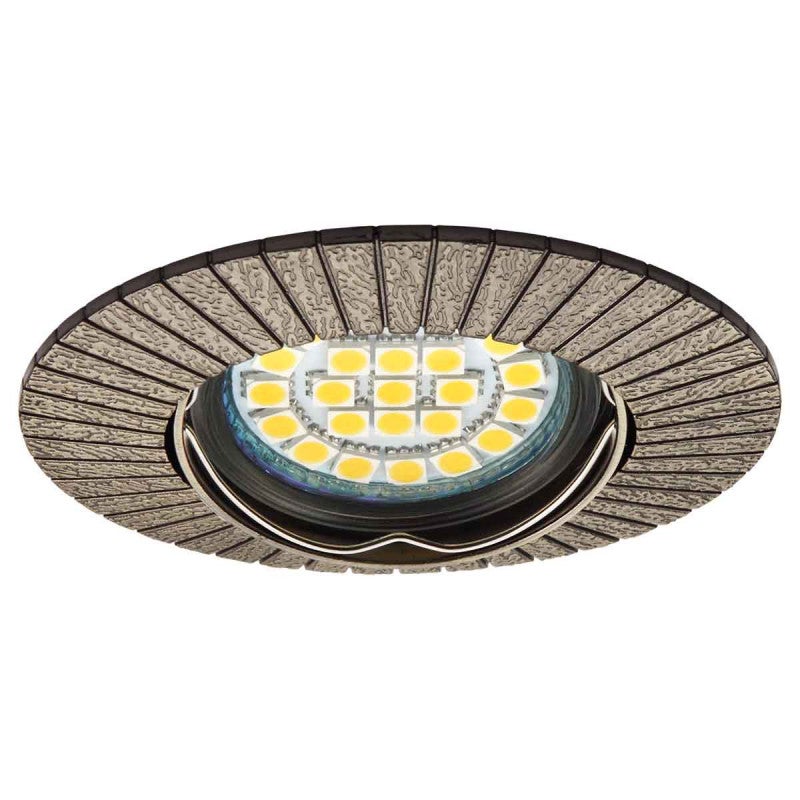 Support Spot LED Encastrable Max 50W GU5.3 DC12V Orientable 30° Bronze ...