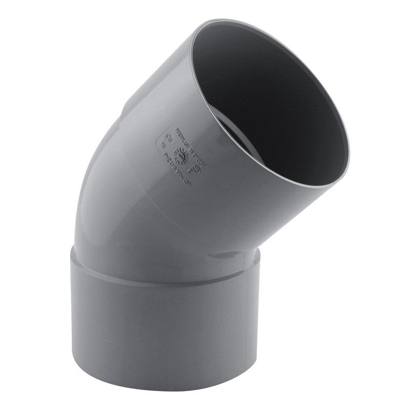 Coude PVC évacuation 45° femelle/femelle Ø100 | Leroy Merlin