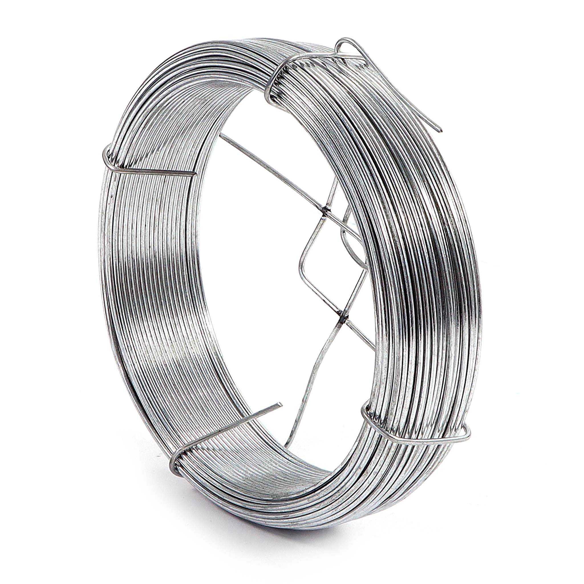 Wiltec Filo di acciaio zincato colore argentato Ø 1,8 mm x 50 m, filo ...