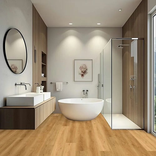 Arquiservi®|Tarima Vinílica 100% SPC Roble Terracota + Base CLIC 5mm 2 ...