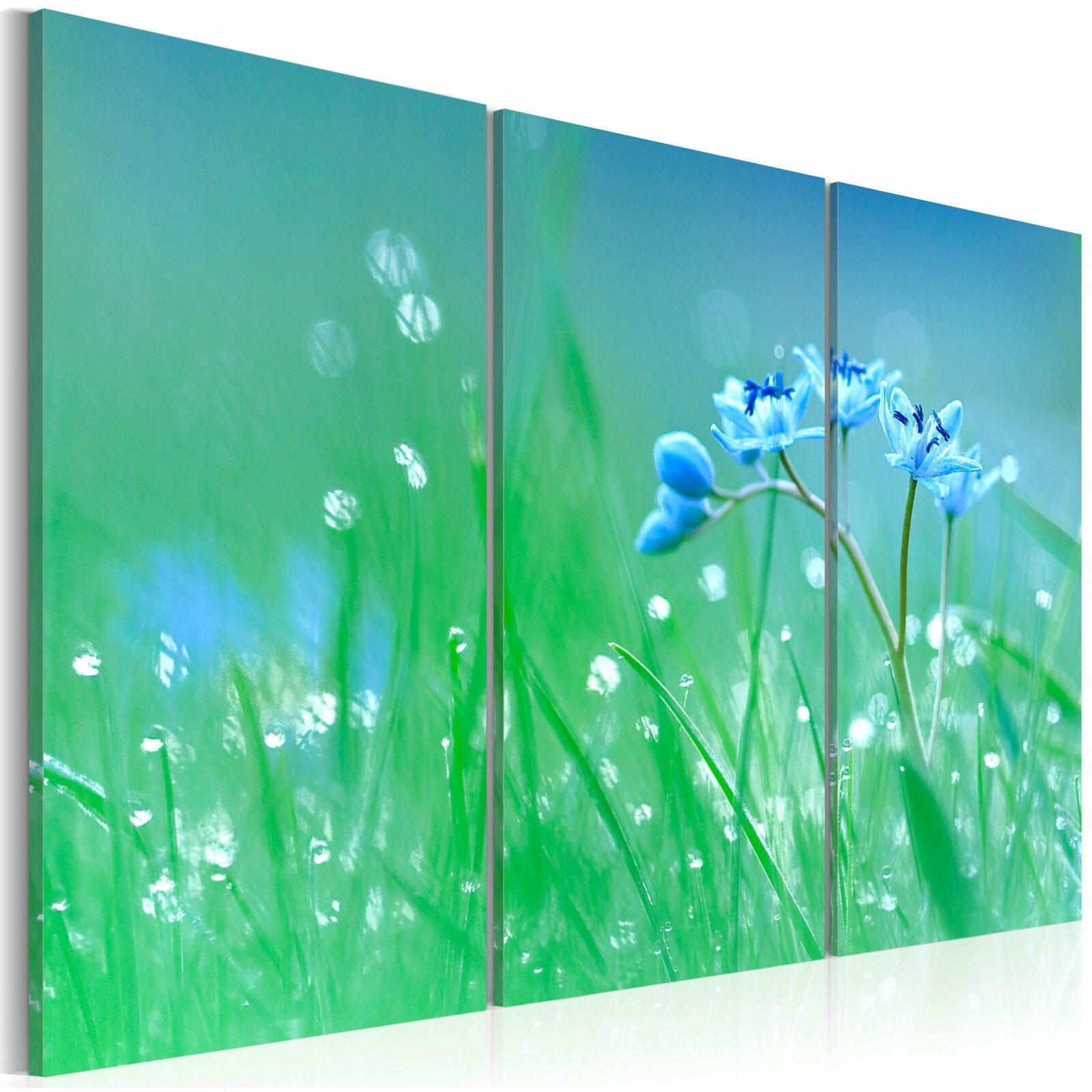 Tableau prairie baignée par la rosée du matin - 60 x 40 cm | Leroy Merlin