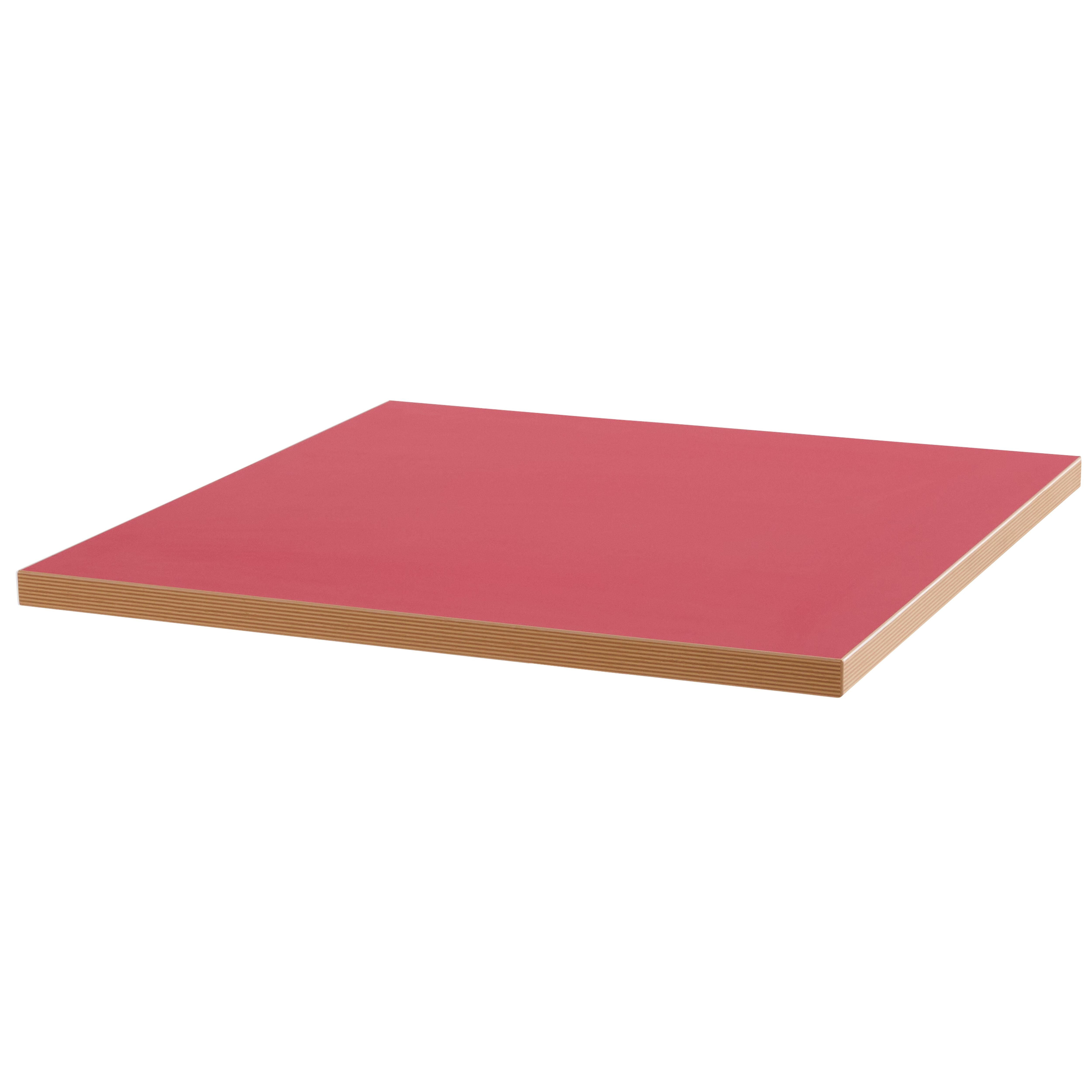 Plateau de table carré rouge 60cm | Leroy Merlin