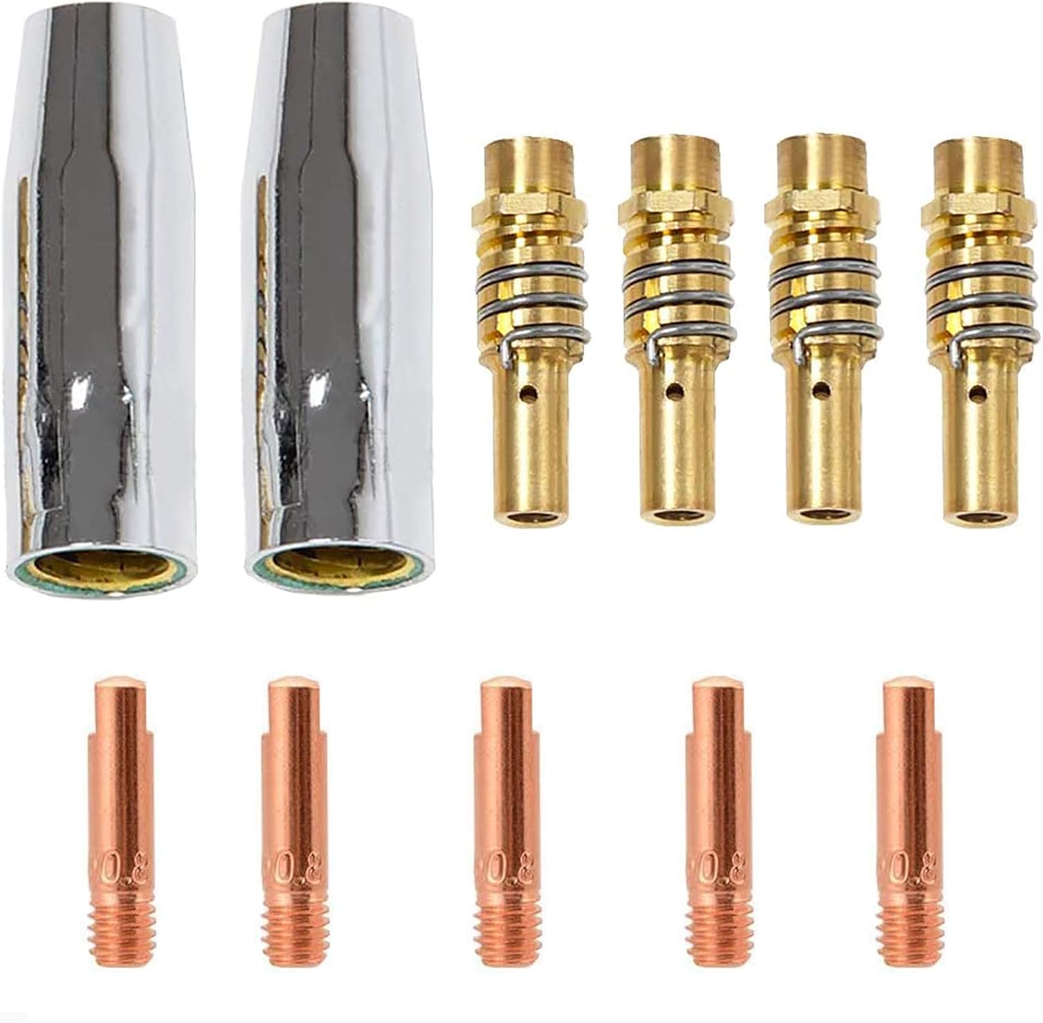 Adapté au MIG MB15AK 11 PCS 2 Buse gas conique, 5 Tube de contact M6 0 ...