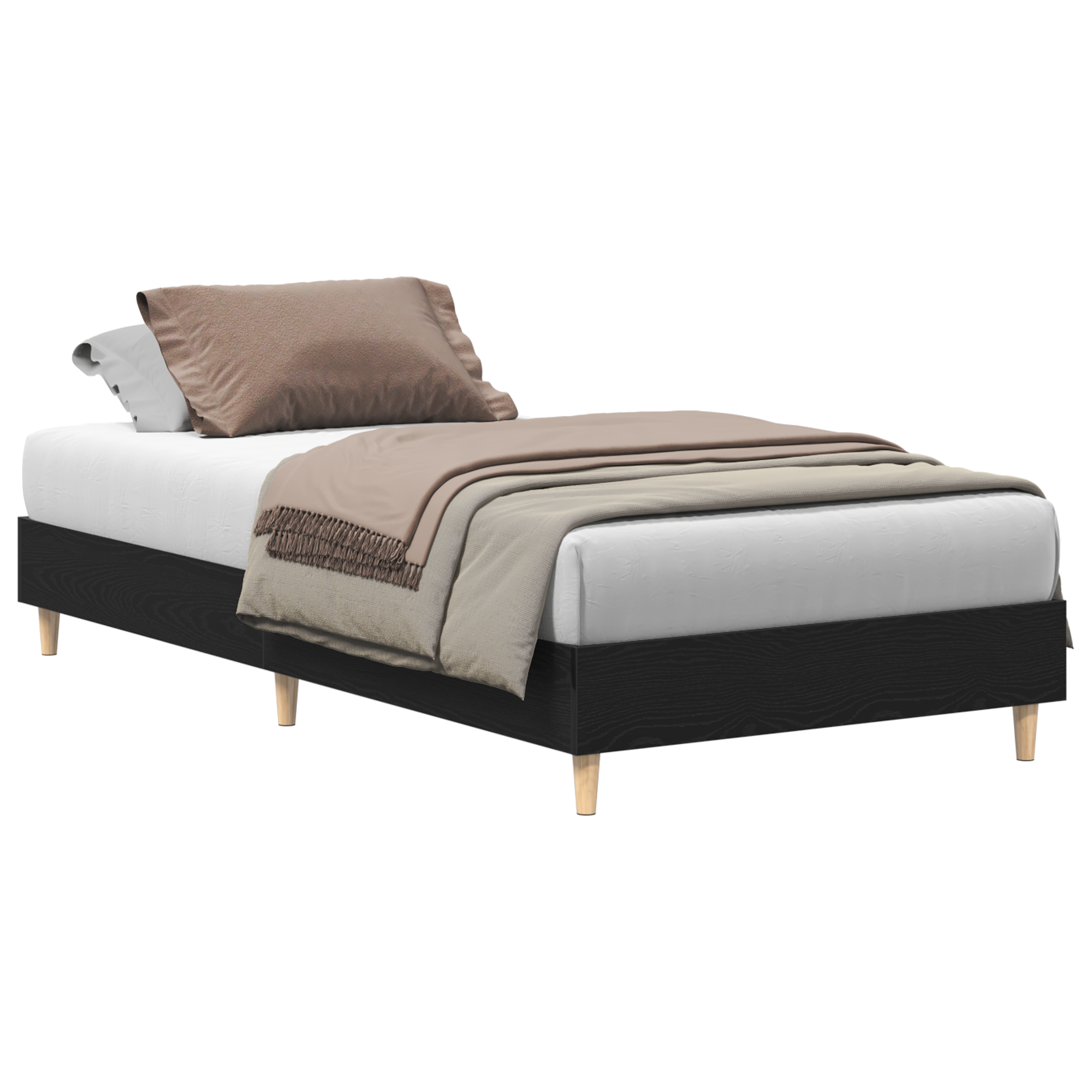 Cama individual | Cama para adultos | Estructura de cama madera ...