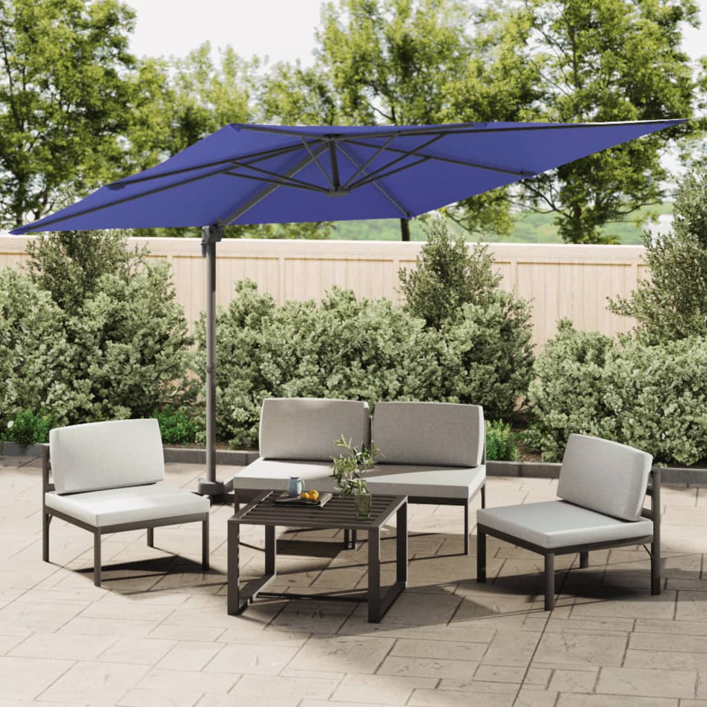 Maison Exclusive - Parasol cantilever à LED Bleu azuré 400x300 cm ...