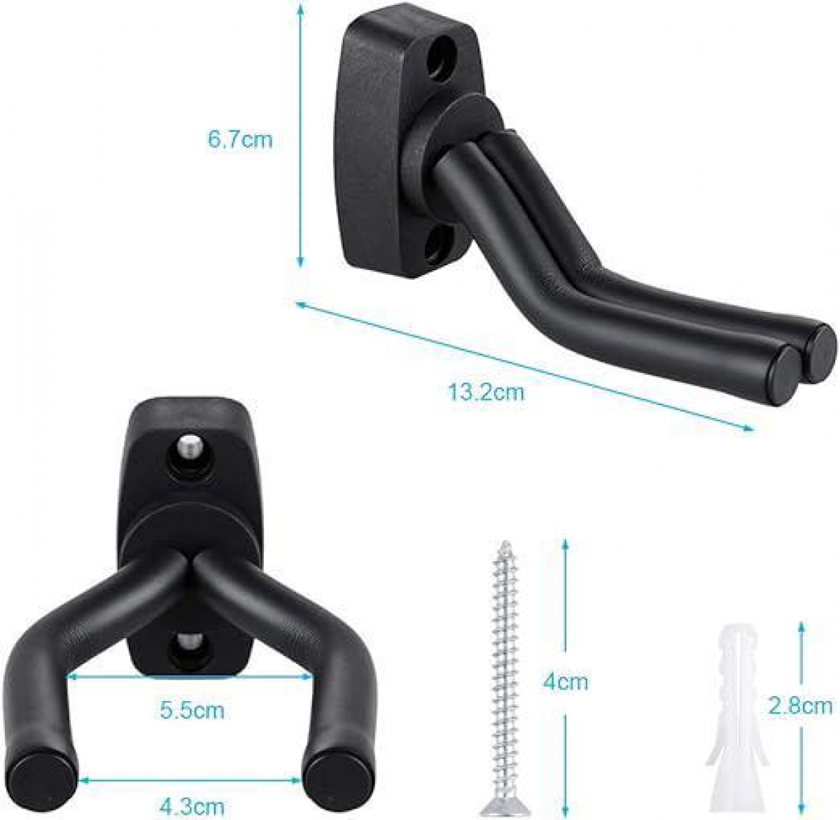 Support mural pour guitare, 6 pièces, compatible avec guitare ...