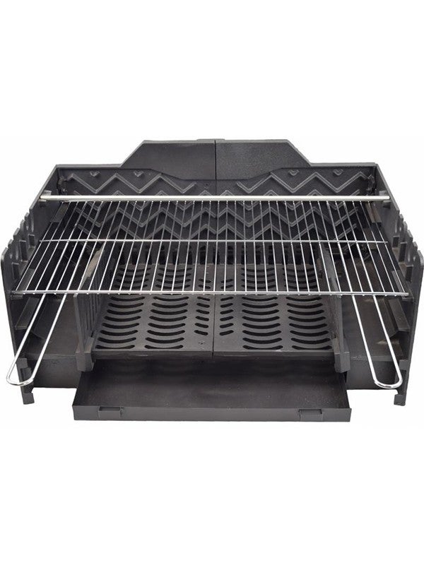 Barbecue de jardin, grill à charbon en fonte encastrable | Leroy Merlin