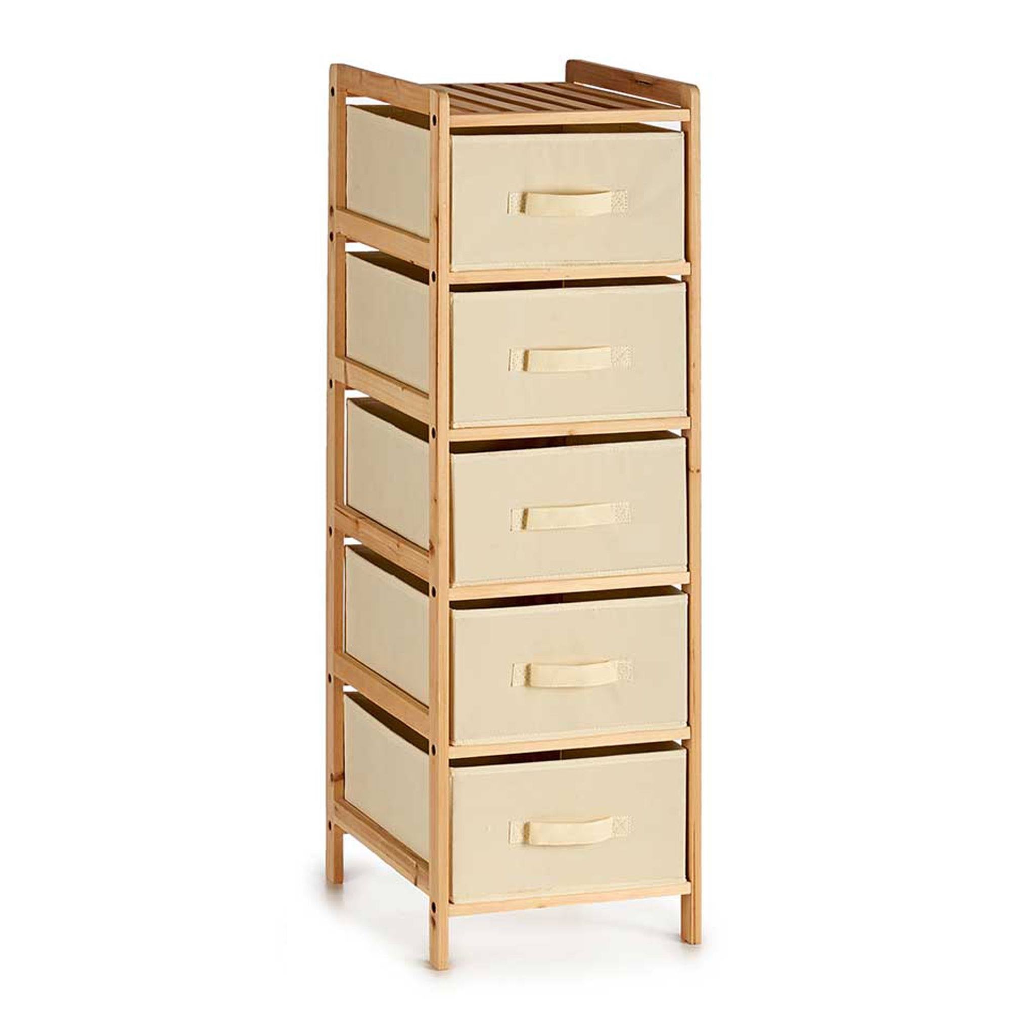 Mueble ancho 5 cajones color crema colección KIPIT | Leroy Merlin