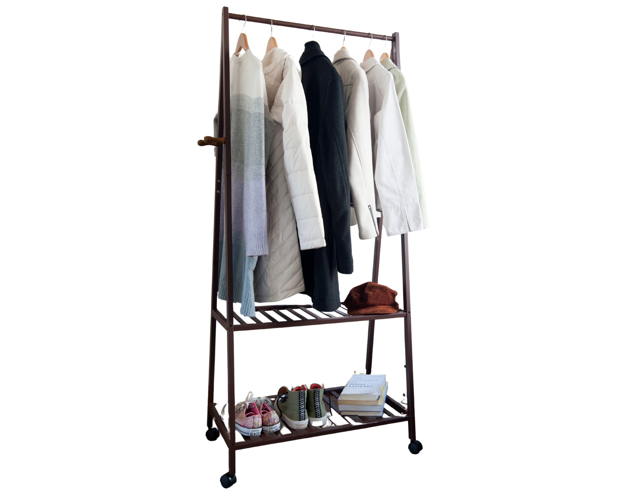 ABB4US | Perchero de Pie Zapatero Bambú | 70x45x165cm | Perchero ...