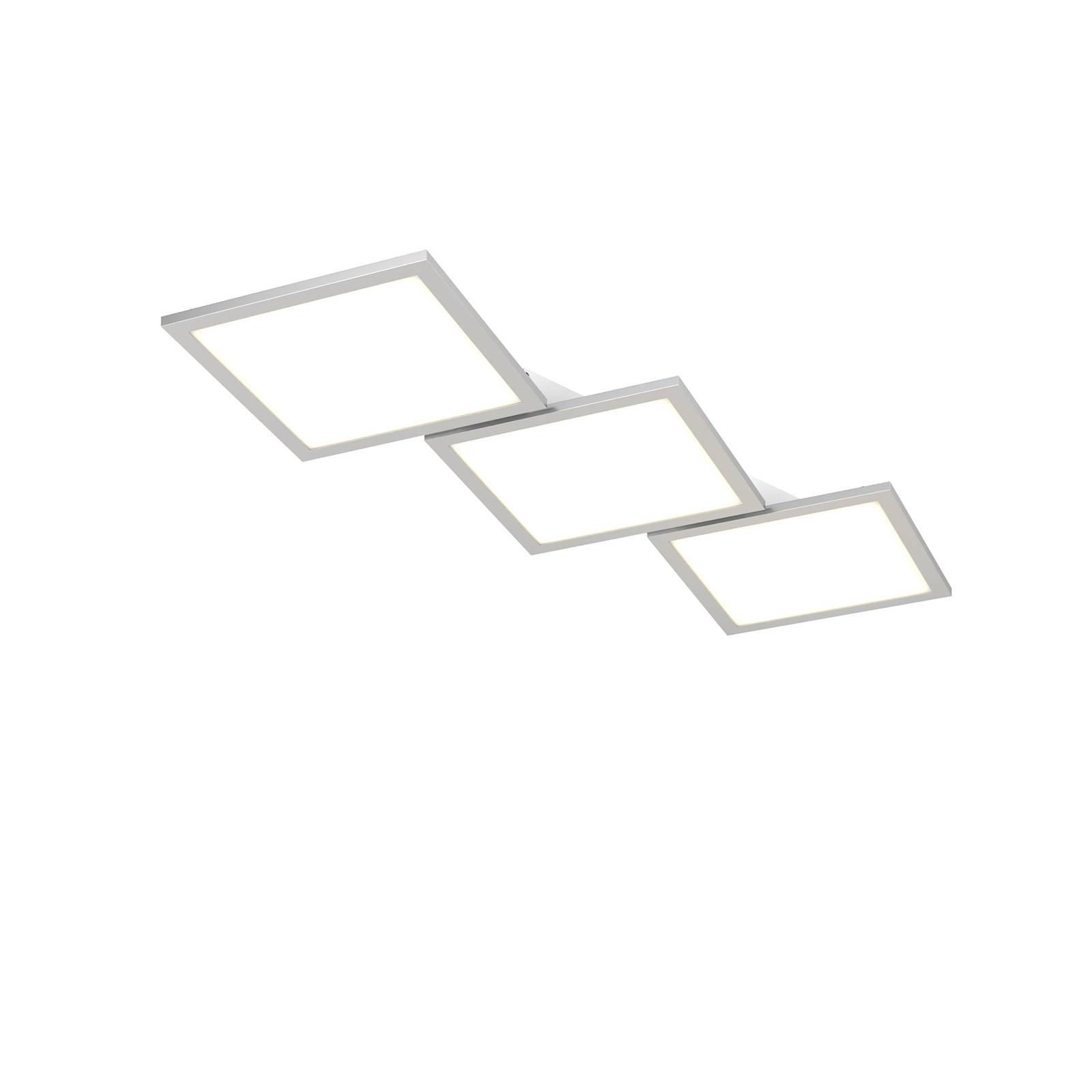 Lucande Lámpara LED de techo Ilira, 3 luces, plata, CCT, atenuable ...