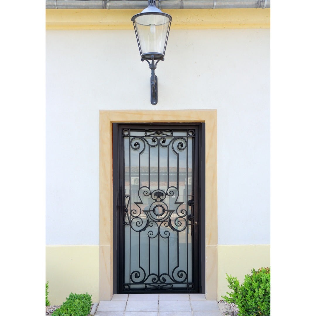 Porte d'entrée, métallique, artisanale, pour l'extérieur, un vantail ...