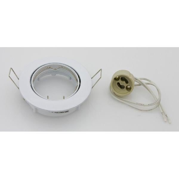 FOCO EMPOTRAR FIJO PARA LED GU10 BLANCO | Leroy Merlin