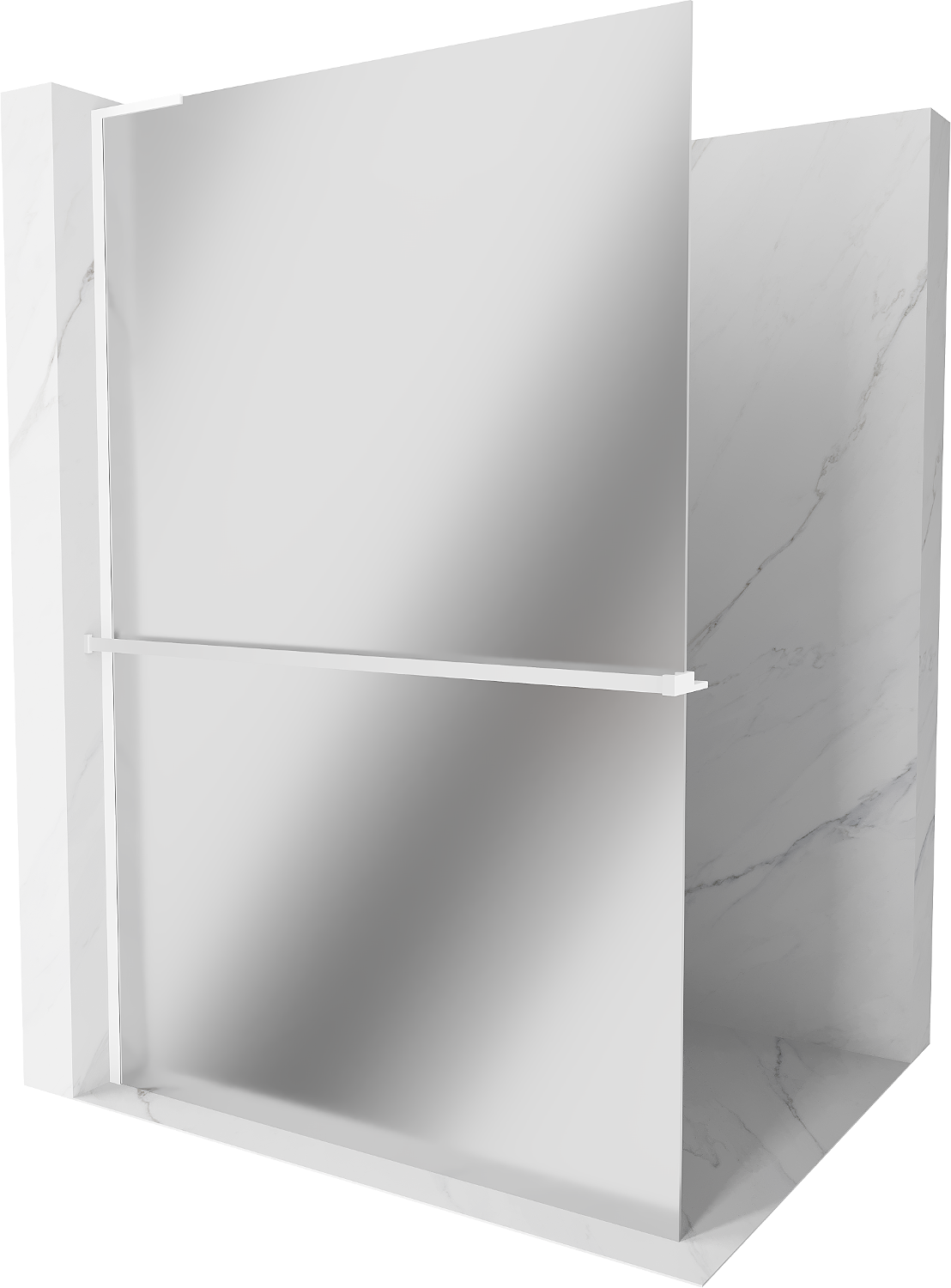 Mexen Kioto+ L panel de ducha con estante Walk-in 80 x 200 cm, espejo ...