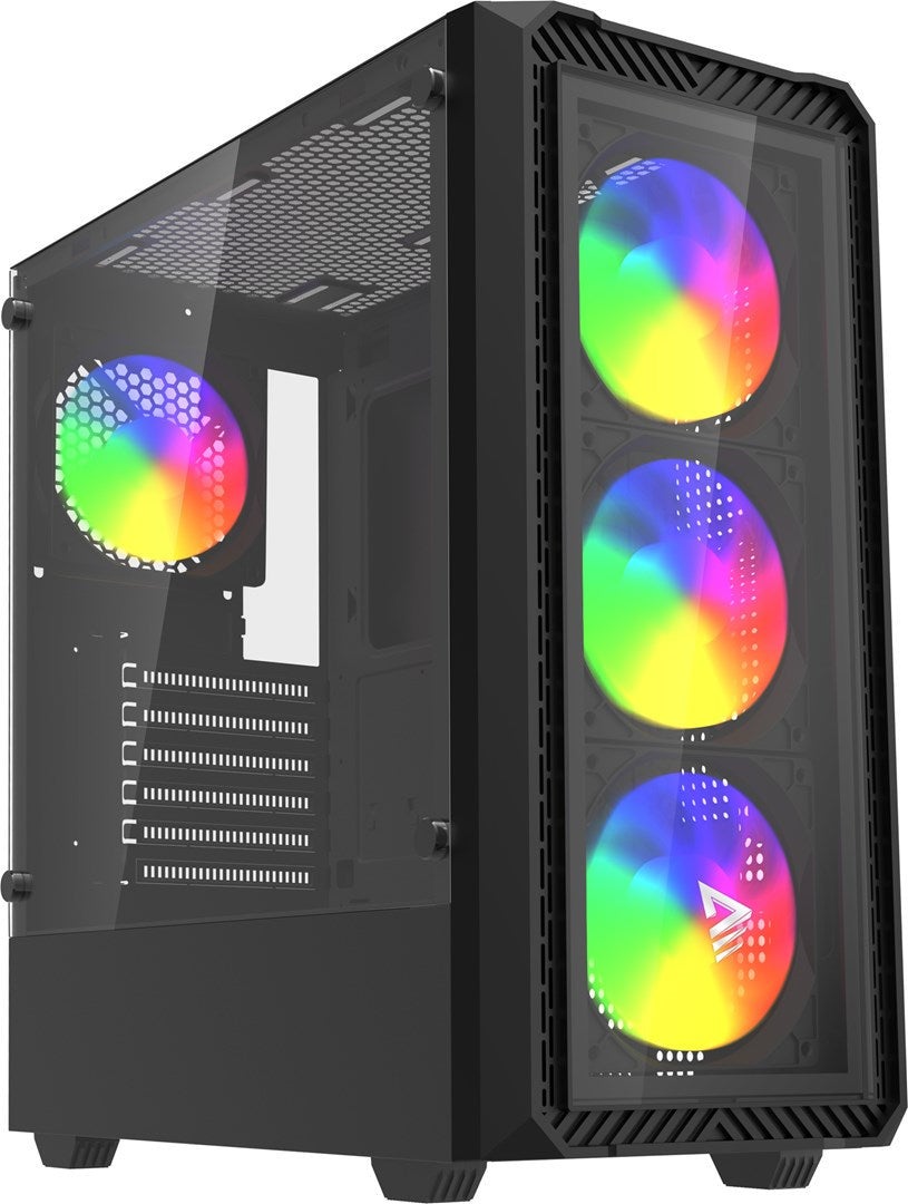 Savio Noctis Glass RGB Cube Noir Boîtier PC Micro ATX ATX | Leroy Merlin