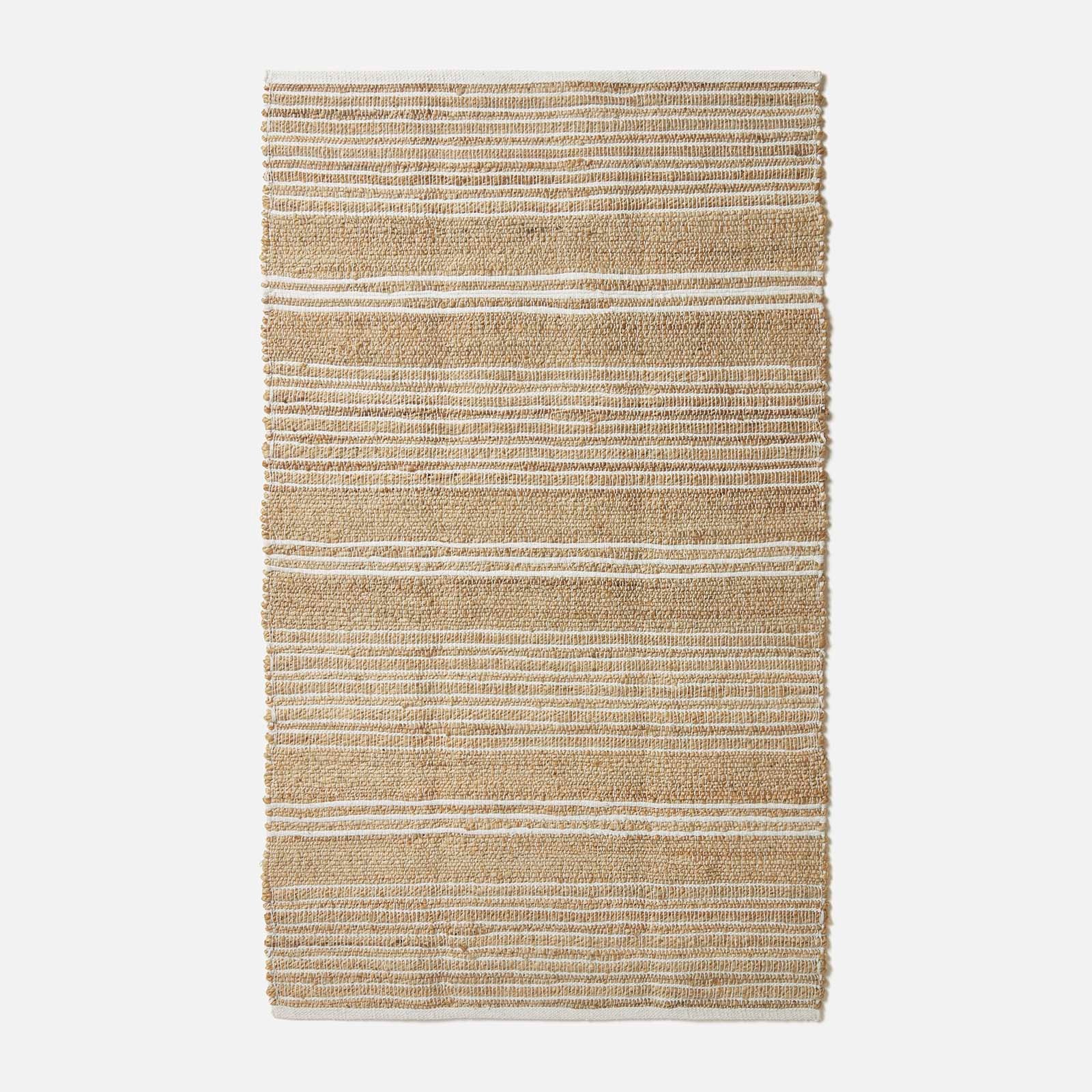 Alfombra natural Homescapes de yute y algodón arlyn, 120 x 170 cm ...