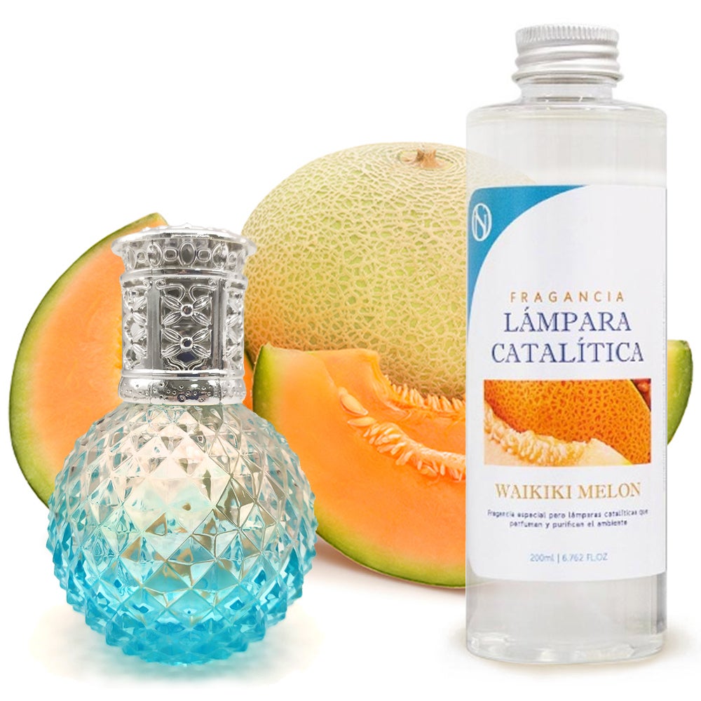 Lampada catalitica Blue Diamonds + aroma Waikiki Melon 500 ml - Elimina ...