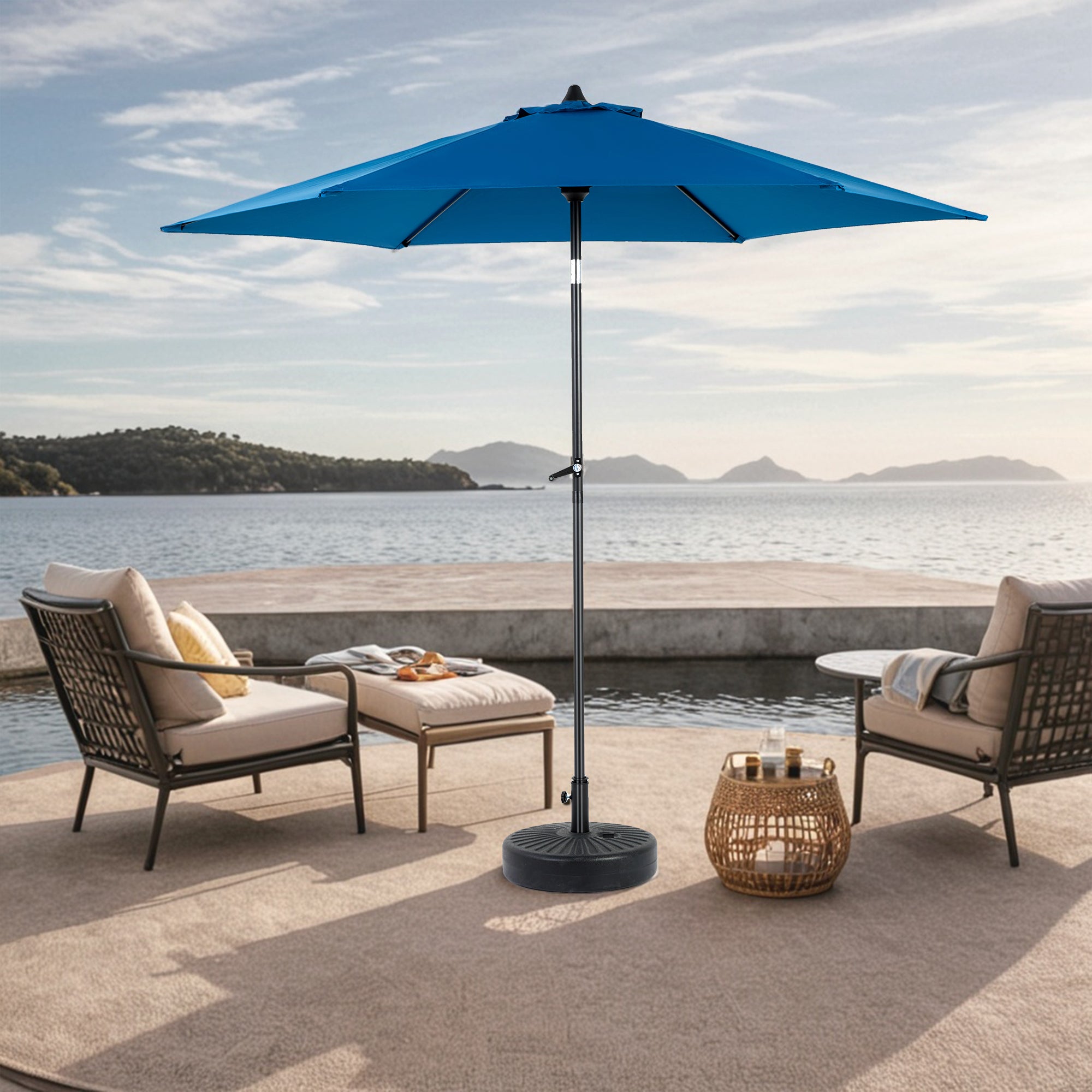 Parasol Rectangulaire Double Face 14,8 Pieds avec Manivelle - Grand ...