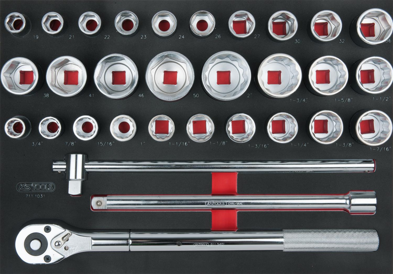 KS TOOLS SCS Module de douilles, 31 pcs, 3/4", modules système 1/1 ...