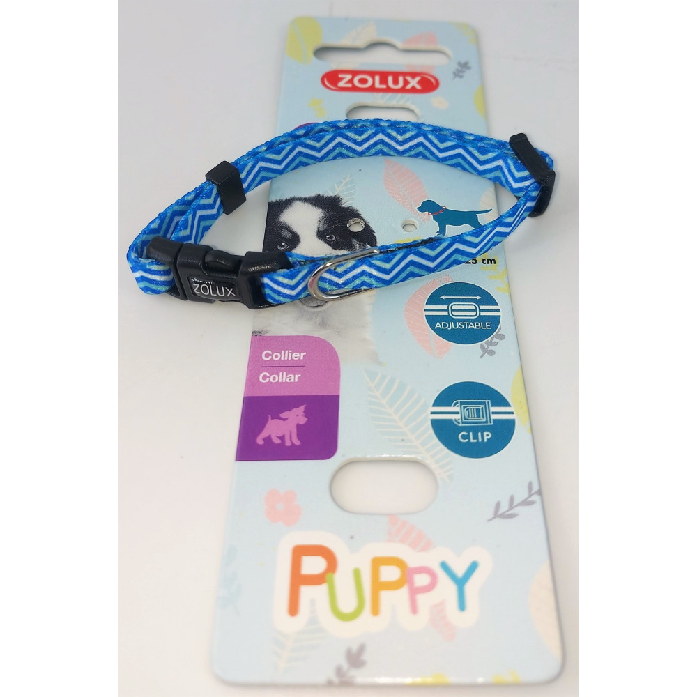 Zolux -Collier PUPPY PIXIE. 8 mm .16 à 25 cm. couleur bleu. pour chiots ...
