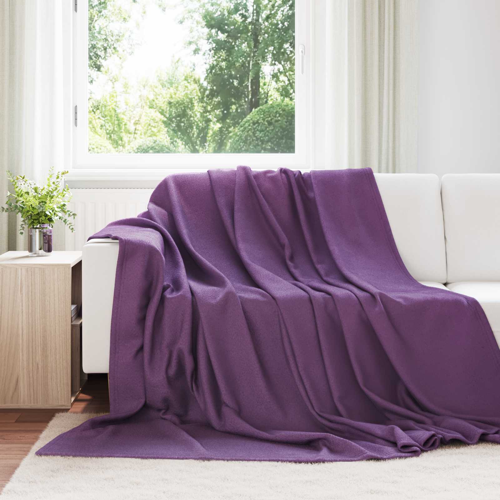 Coperte da Pile 24 pcs Viola 240 x 220 cm Panno vidaXL | Leroy Merlin