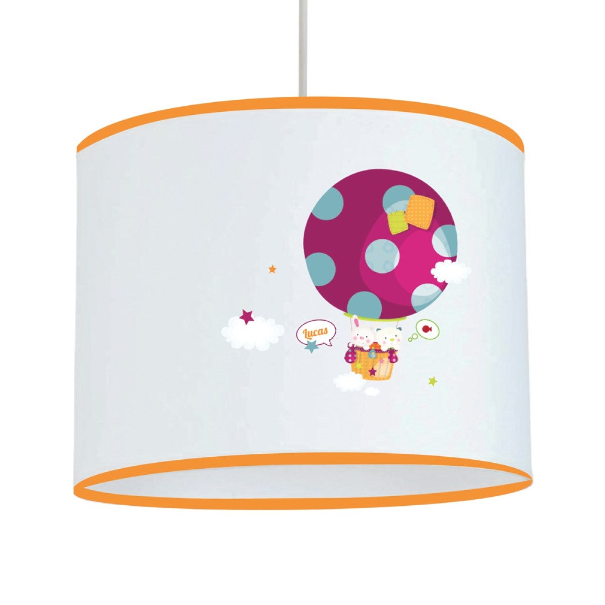 Suspension Montgolfiere orange Diam. 25 cm Lilipouce | Leroy Merlin