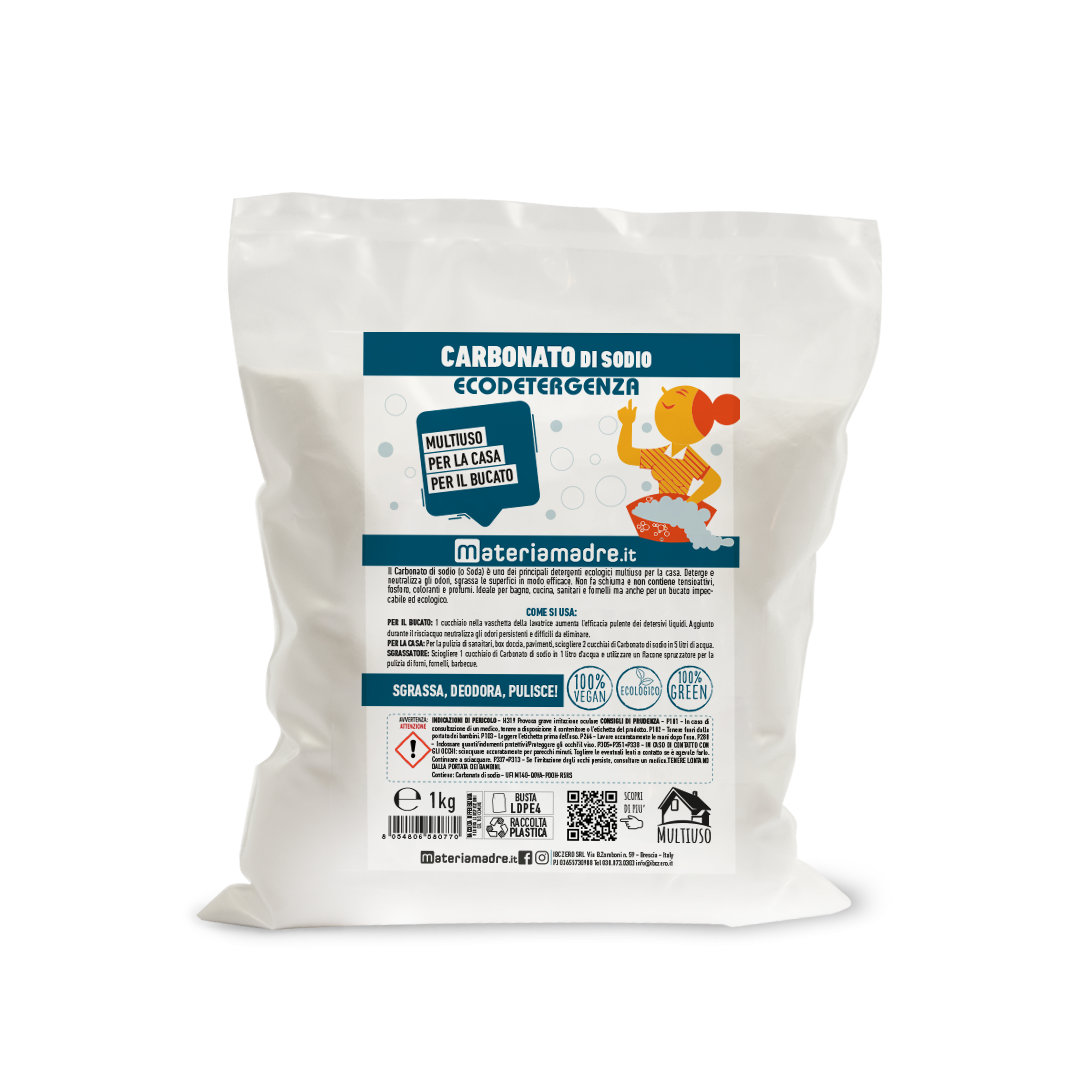 CARBONATO DI SODIO - SODA (PIU' FORMATI DISPONIBILI) - Busta da 1 kg ...